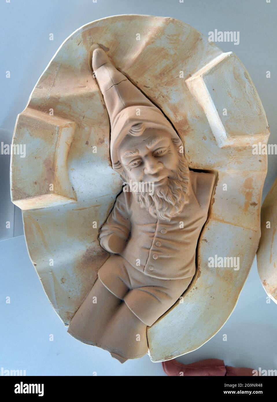 Trusetal, Germany. 27th July, 2021. The mould for casting a garden ...