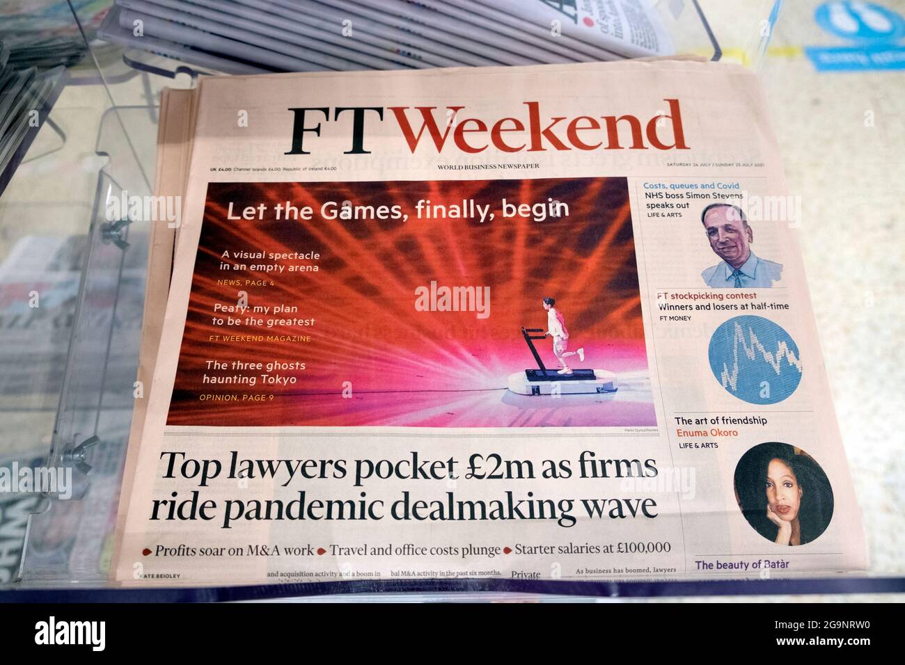 Financial Times FTWeekend front page Tokyo 2020 newspaper headlines ...