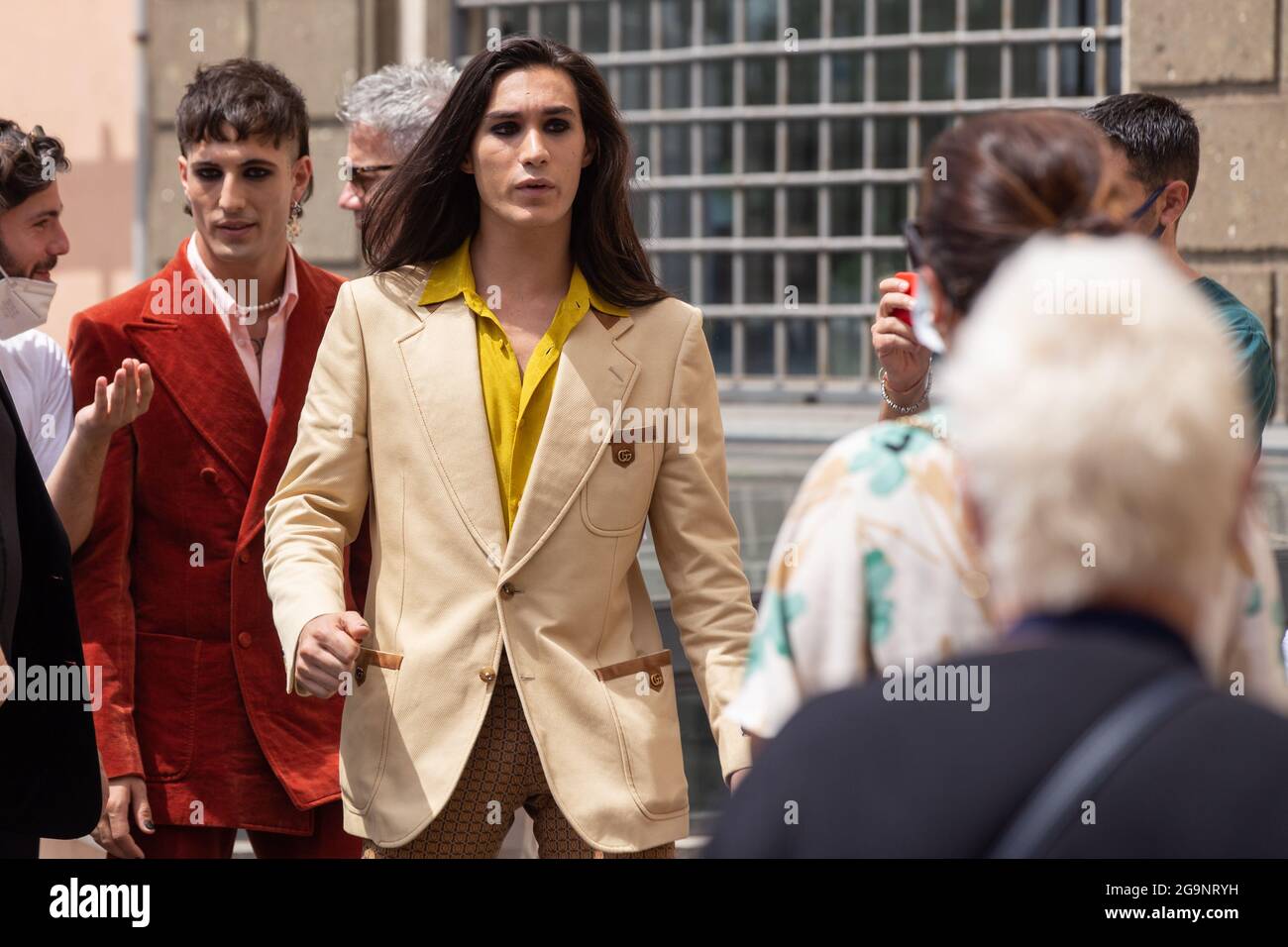 Rome, Italy. 27th July, 2021. Ethan Torchio, member of Italian rock ...