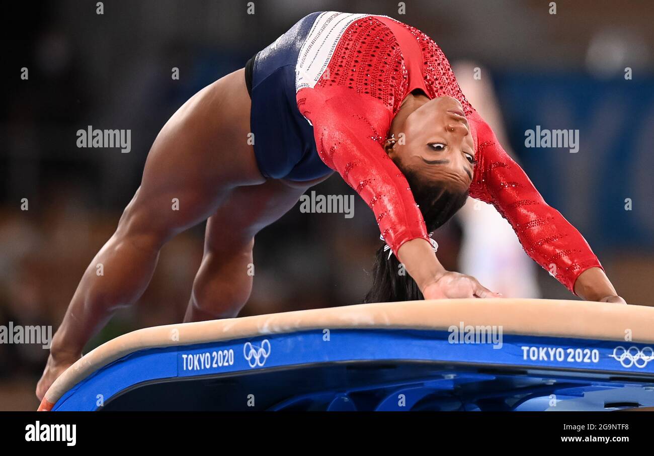 Tokyo, Japan. 27th July, 2021. Simone Biles of the United States ...