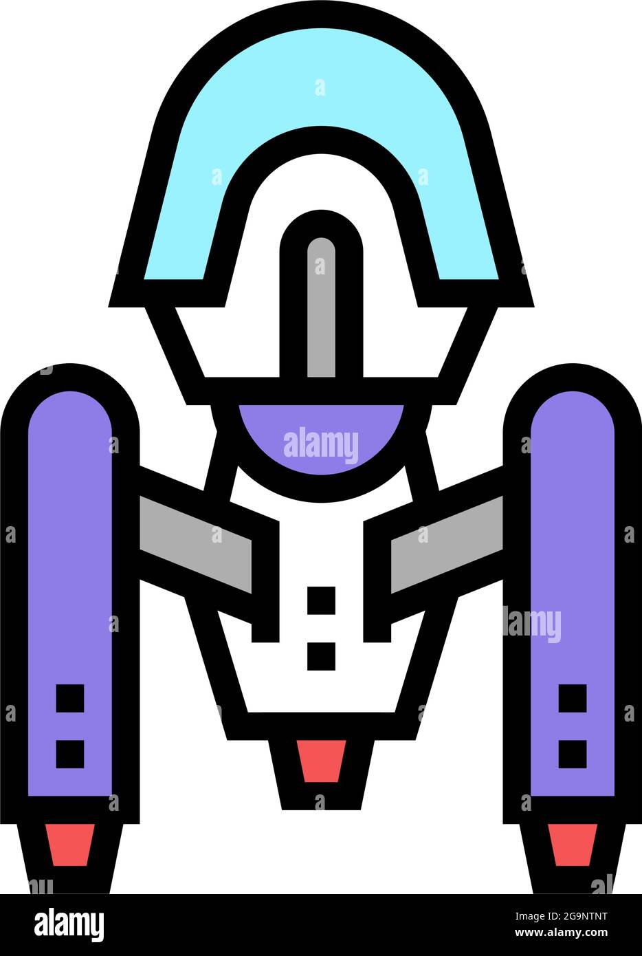 space alien ship color icon vector illustration Stock Vector Image ...