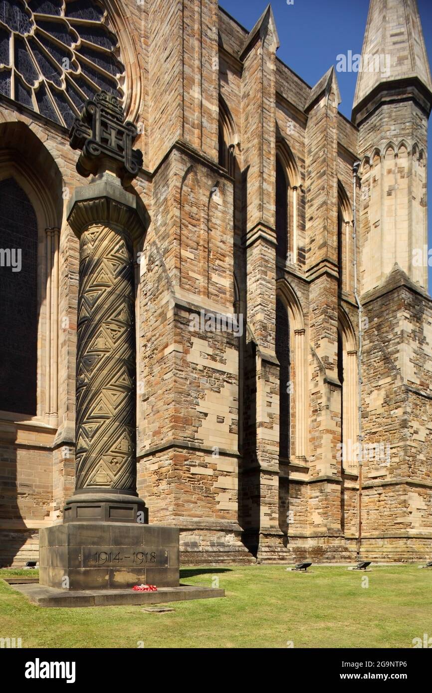 The Durham Cathedral war memorial, commemorating the losses of World ...
