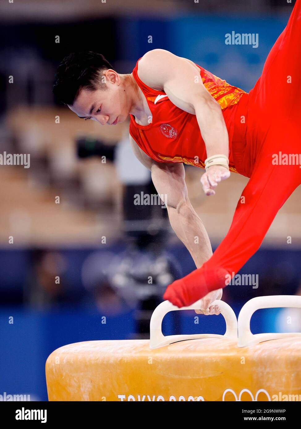 TOKYO, JAPAN - JULY 26: Jiingyuan Zou of China competing on Women's ...
