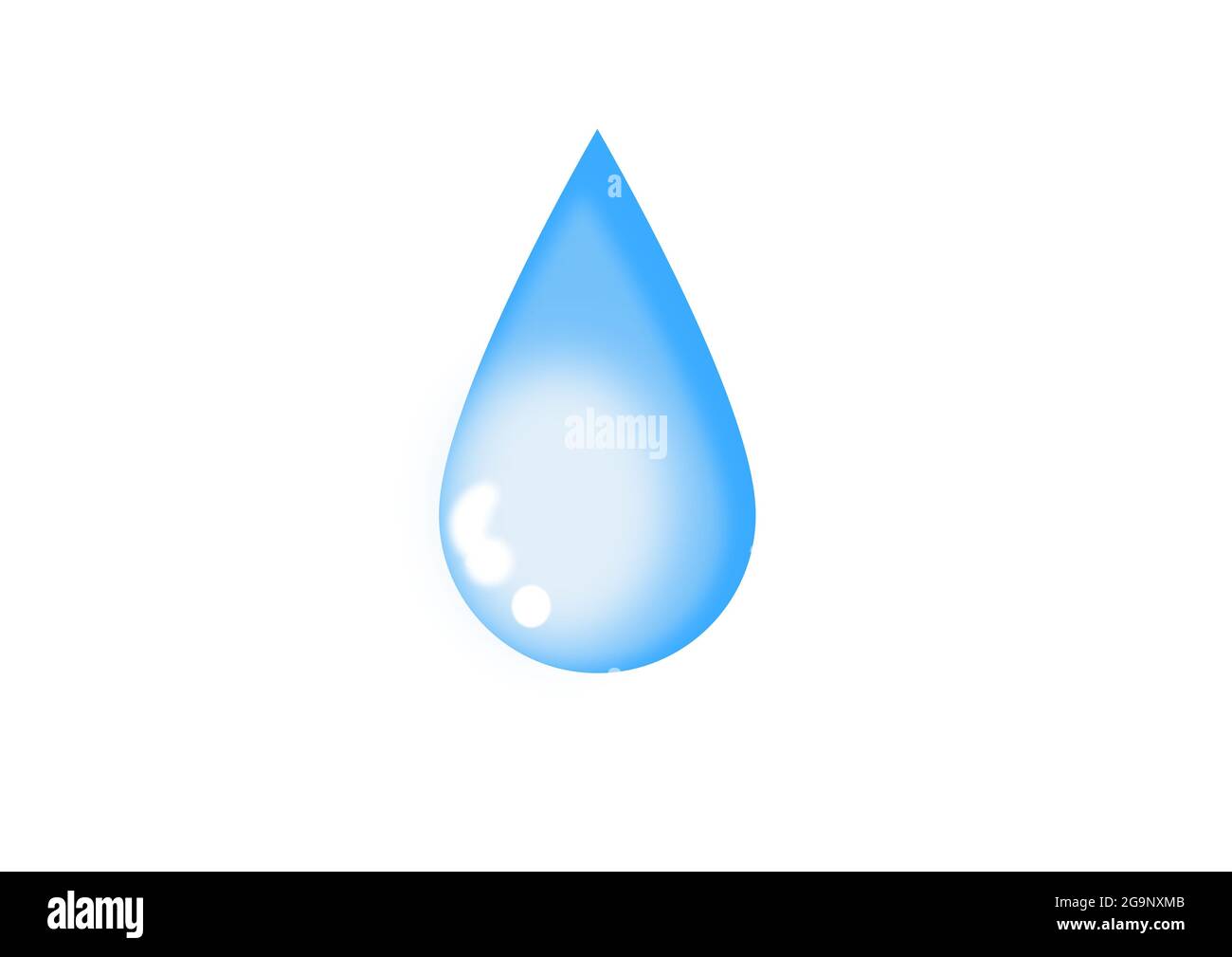 Blue water droplet isolated in the white background Stock Photo - Alamy