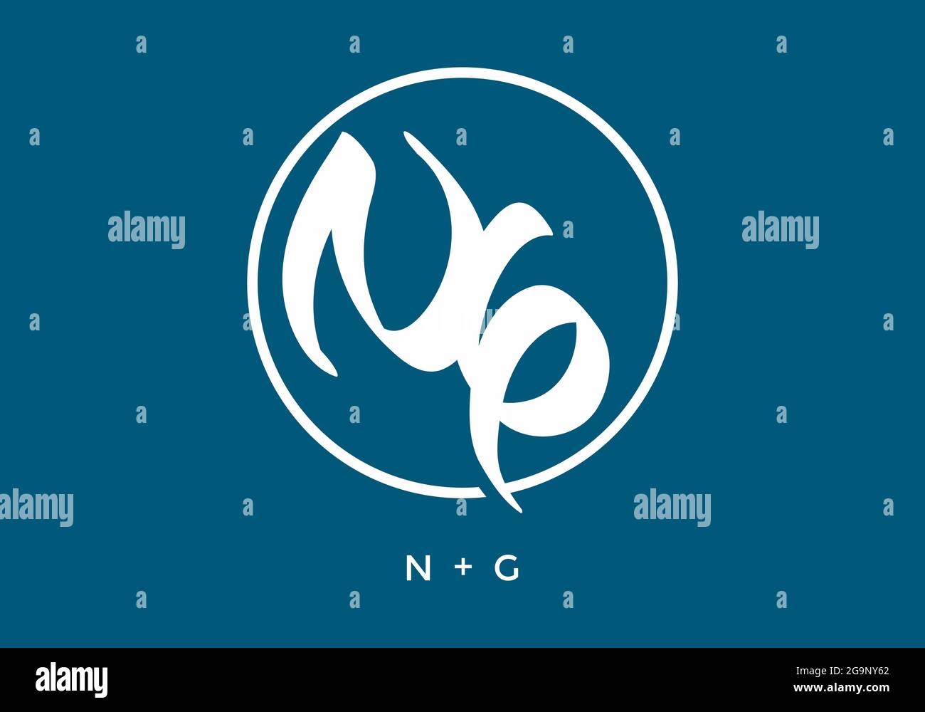 White blue NG initial letter design Stock Vector Image & Art - Alamy