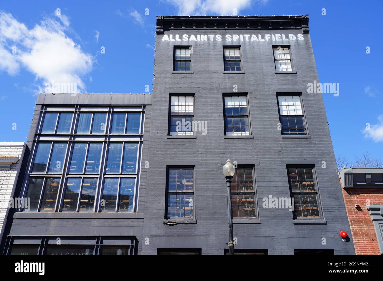 WASHINGTON, DC -2 APR 2021- View of colorful buildings in the ...