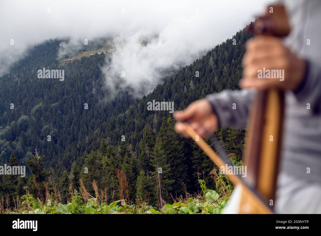 Turkey, Rize, Pokut Plateau, Turkish String Instrument Stock Photo - Alamy