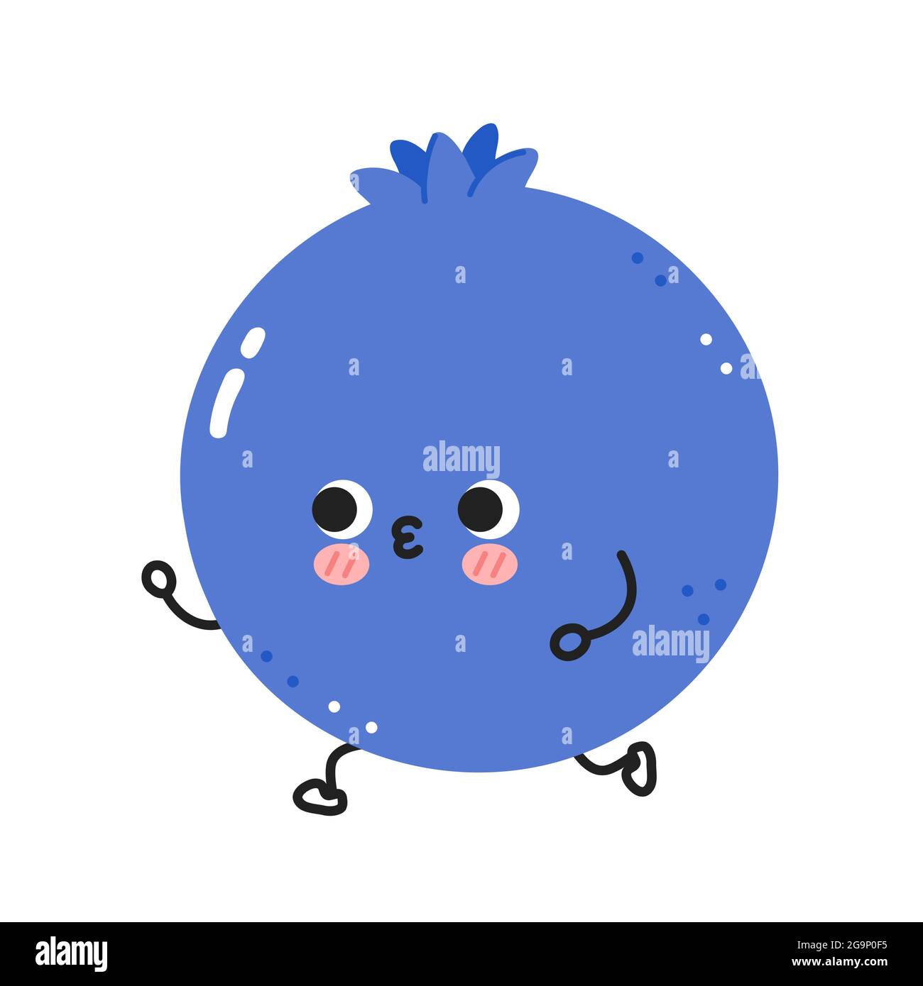 Blueberry ripe berries fruit Stock Vector Images - Alamy