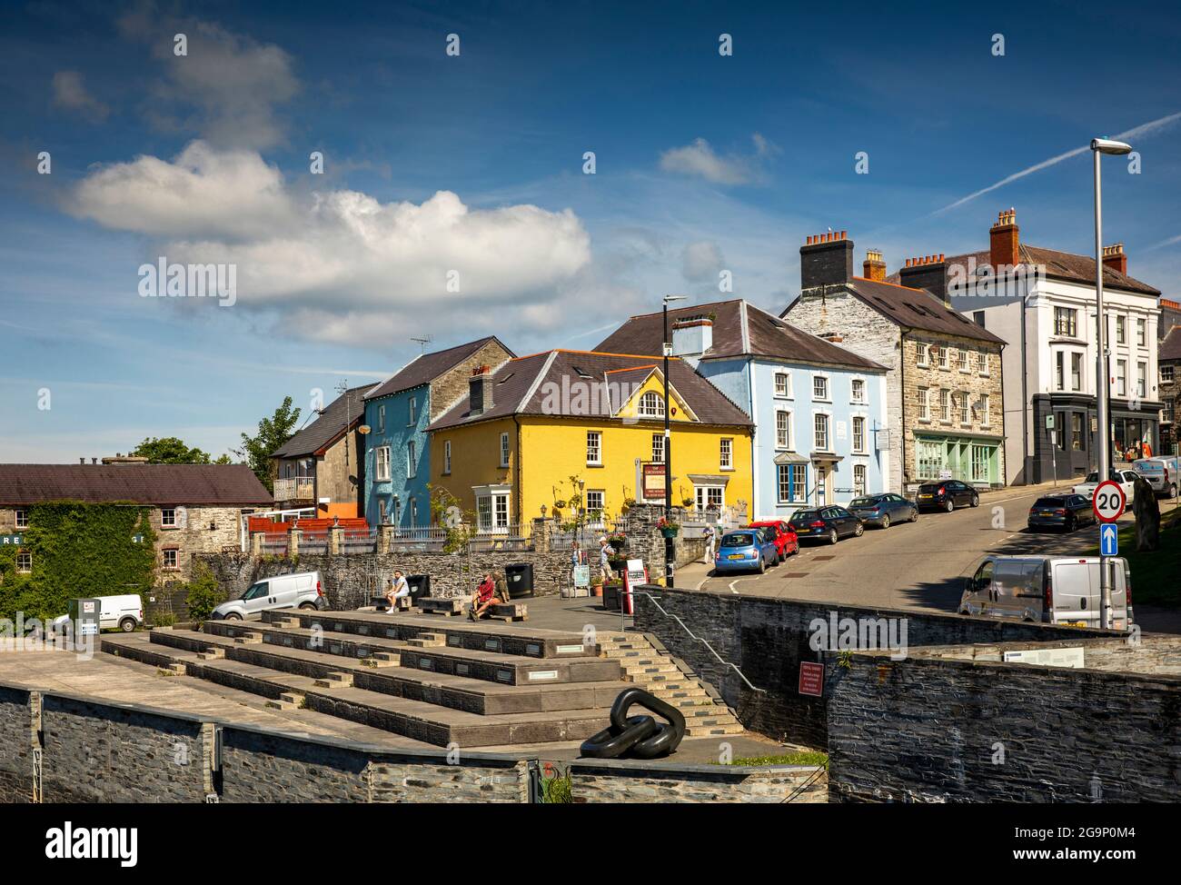 UK, Wales, Ceredigion, Cardigan, Stryd Fawr, historic former ship owner ...