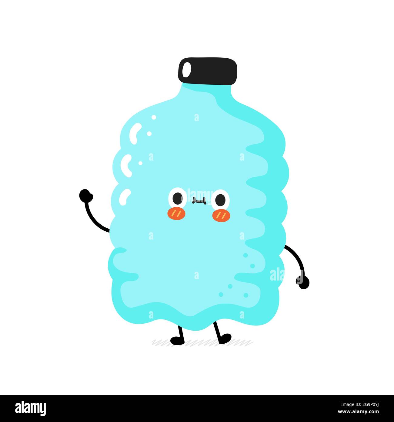 Cute funny happy smile plastic bottle character. Vector cartoon ...