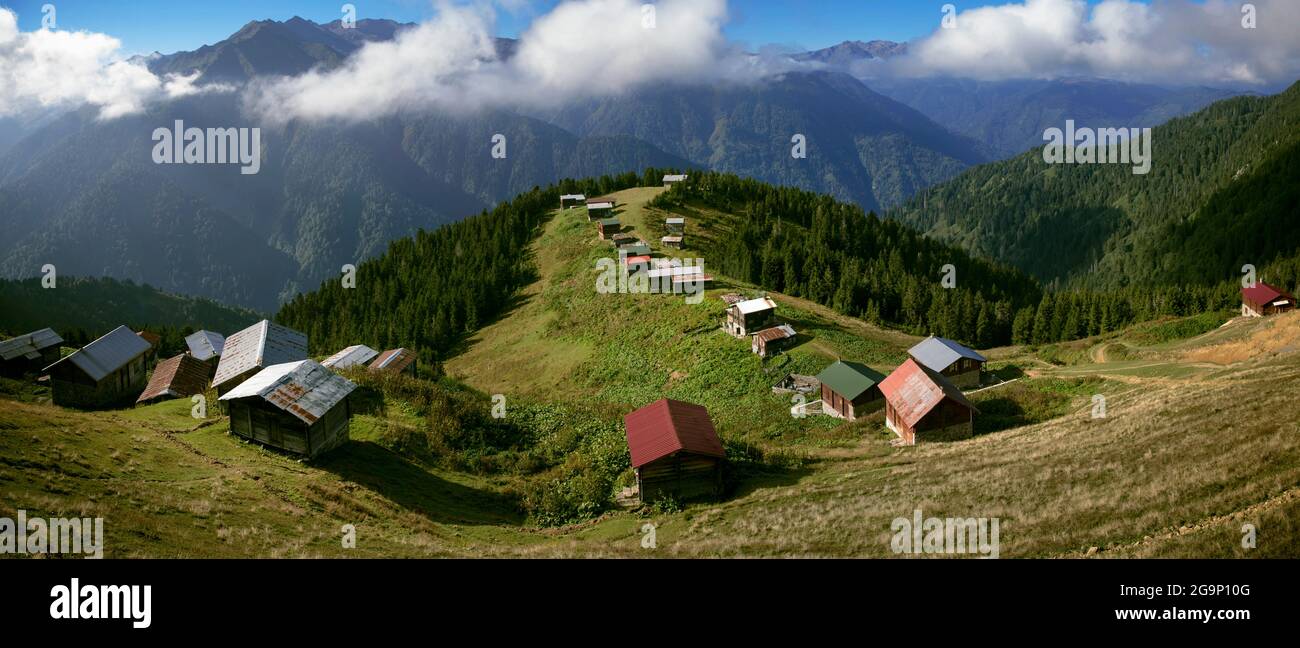Turkey, Rize, Pokut Plateau, Plateau Panoramic View Stock Photo - Alamy