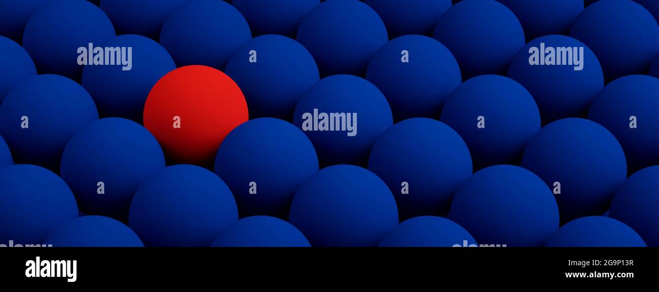 blue texture with repeated round bumps, leadership concept, 3d render ...