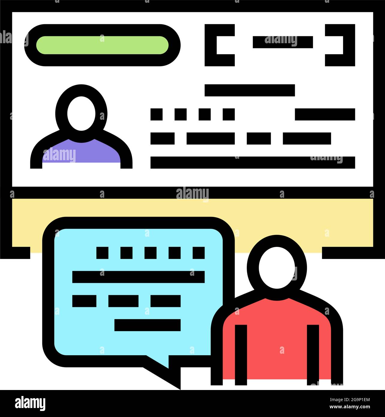 visitor visa by invitation color icon vector. visitor visa by ...