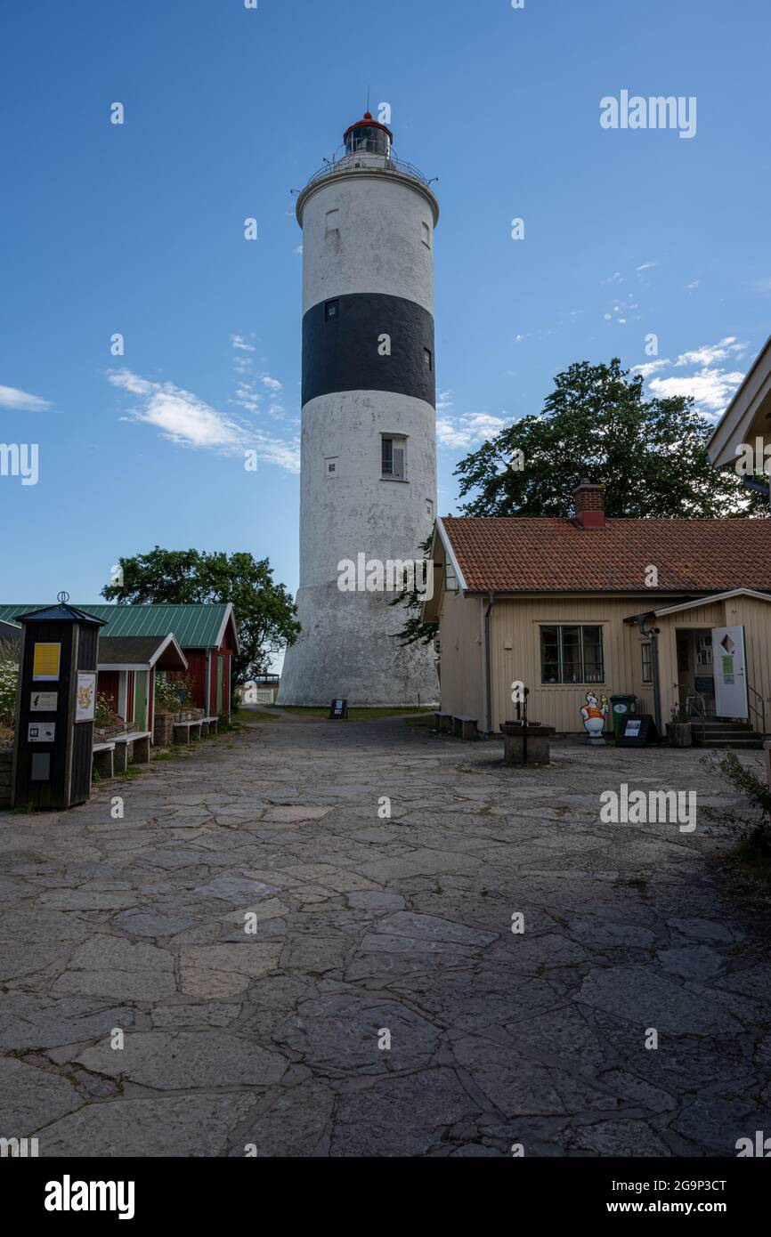 June 27, 2021 - Ottenby, Sweden: The lighthouse Tall Jan a beautiful ...