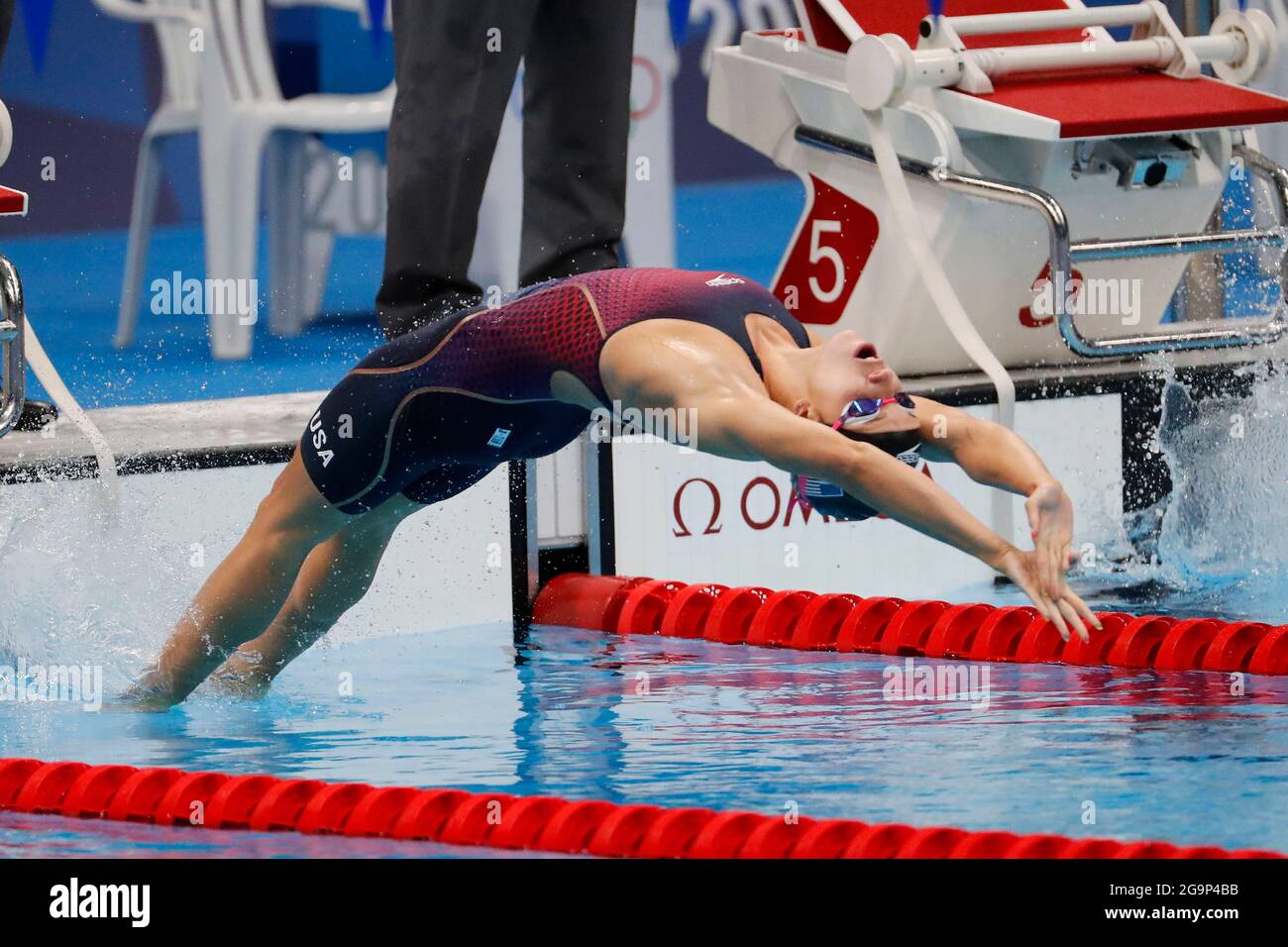 Tokyo, Japan. 27th July, 2021. Regan Smith (USA) in the women's 100m ...