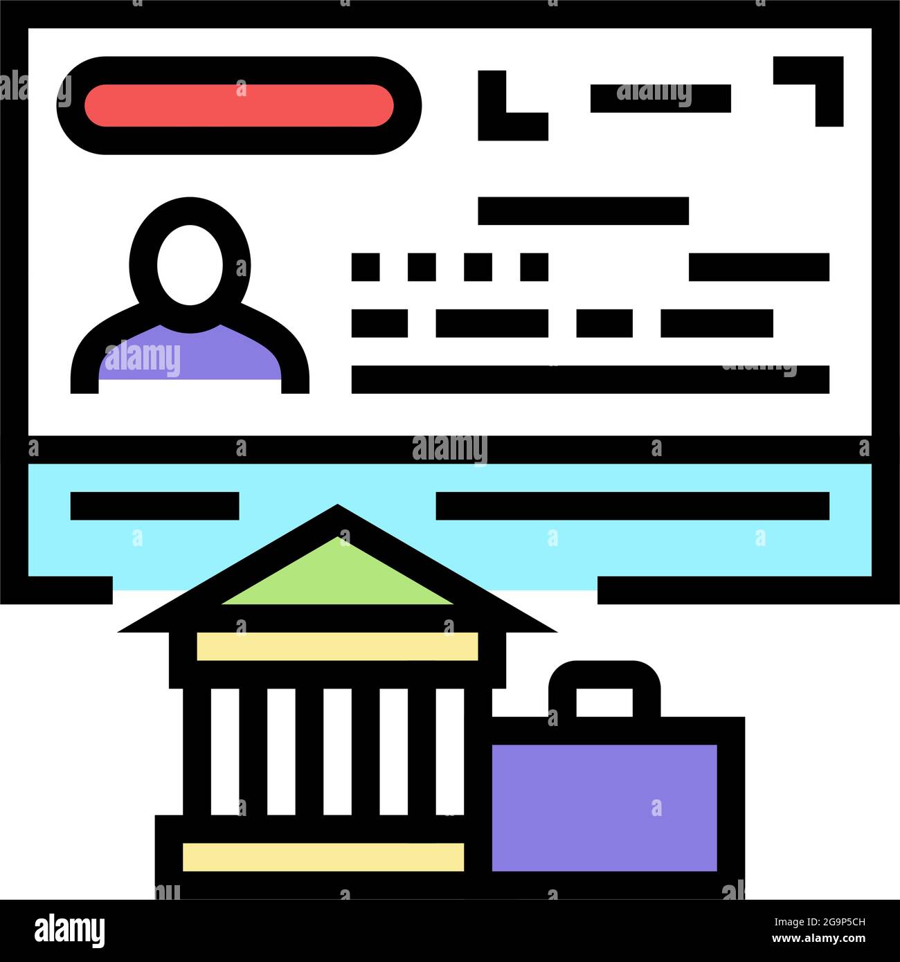 diplomatic visa color icon vector illustration Stock Vector Image & Art ...