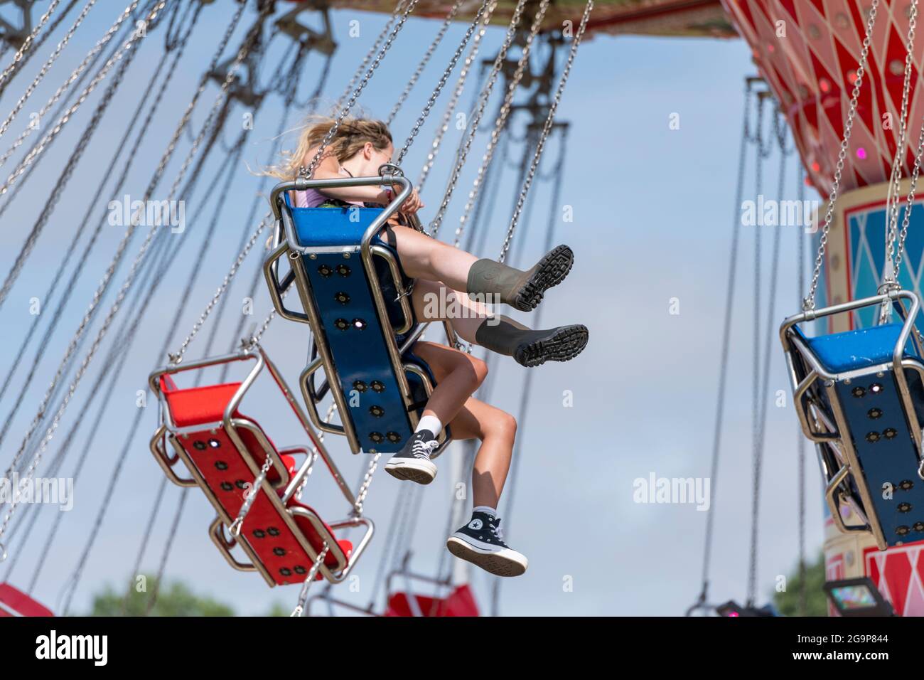 Funfairs swings hi-res stock photography and images - Alamy