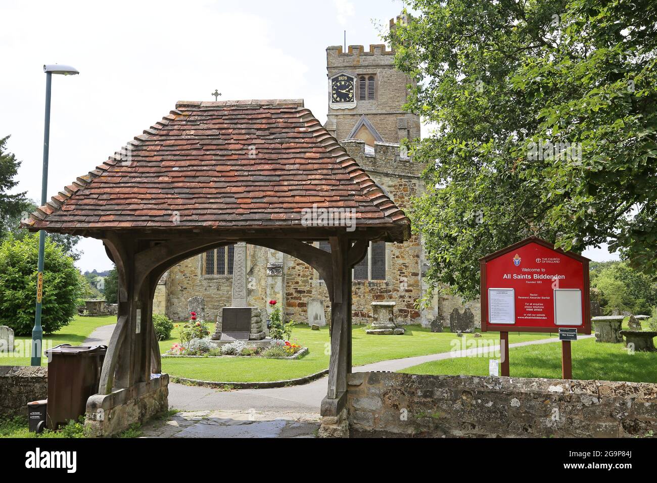 All Saints church, High Street, Biddenden, Kent, England, Great Britain ...