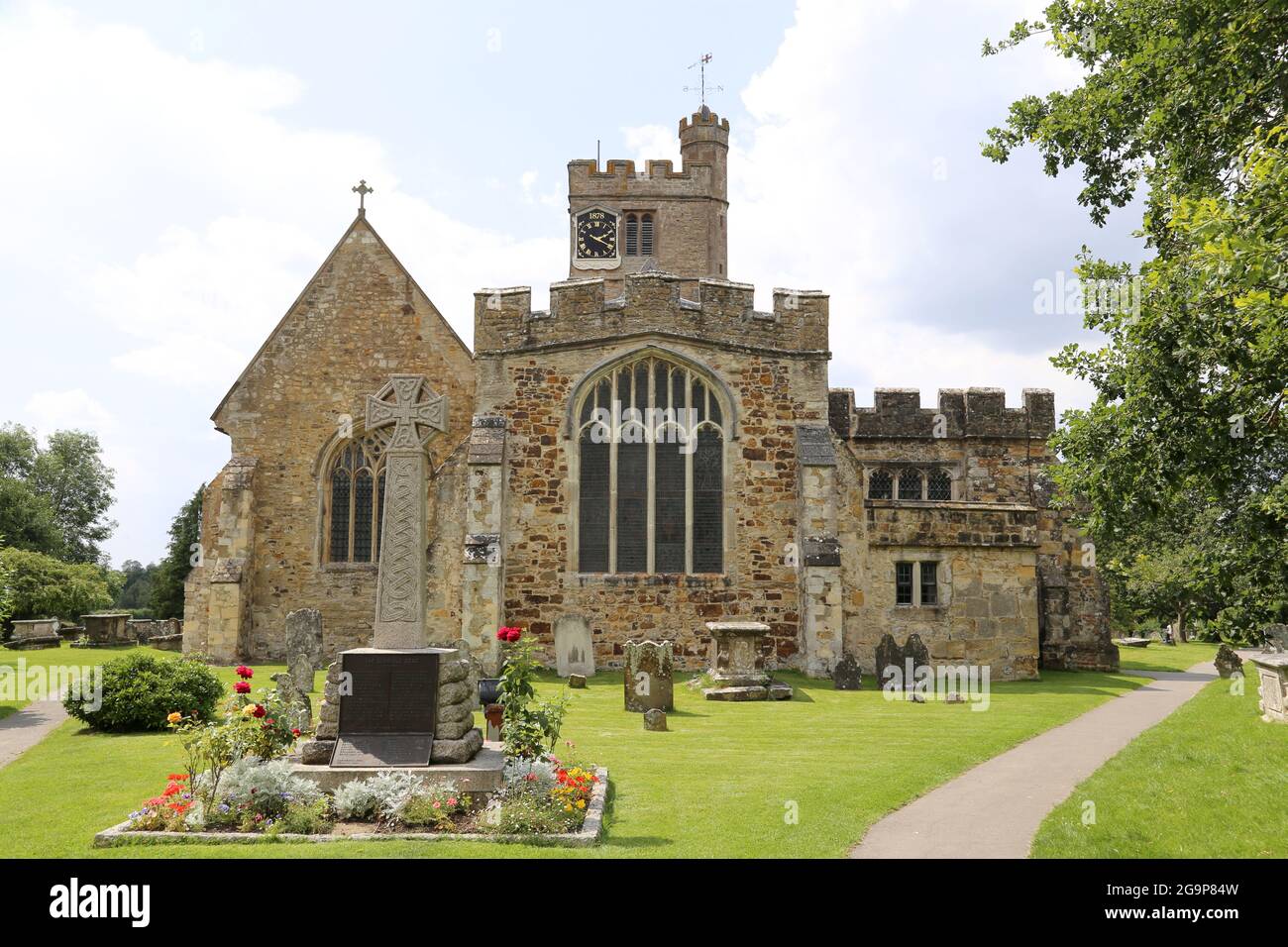 All Saints church, High Street, Biddenden, Kent, England, Great Britain ...