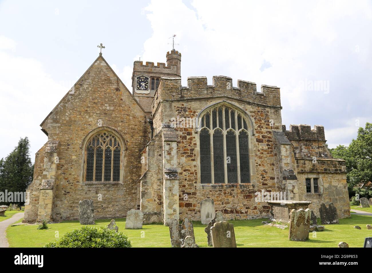 All Saints church, High Street, Biddenden, Kent, England, Great Britain ...