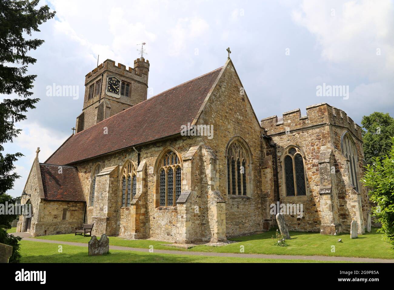 All Saints church, High Street, Biddenden, Kent, England, Great Britain ...