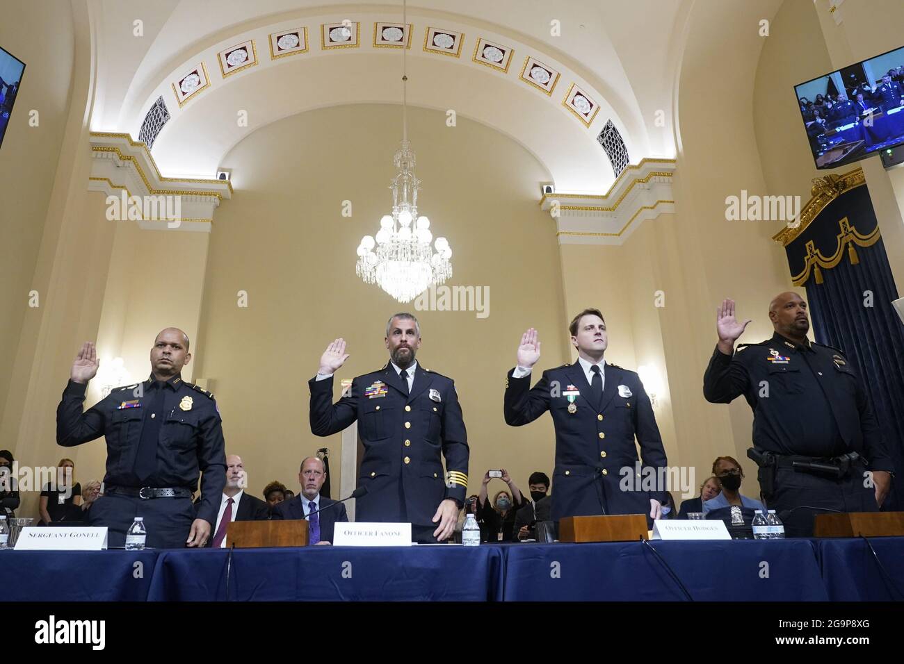 U.S. Capitol Police Sgt. Aquilino Gonell, from left, Washington ...