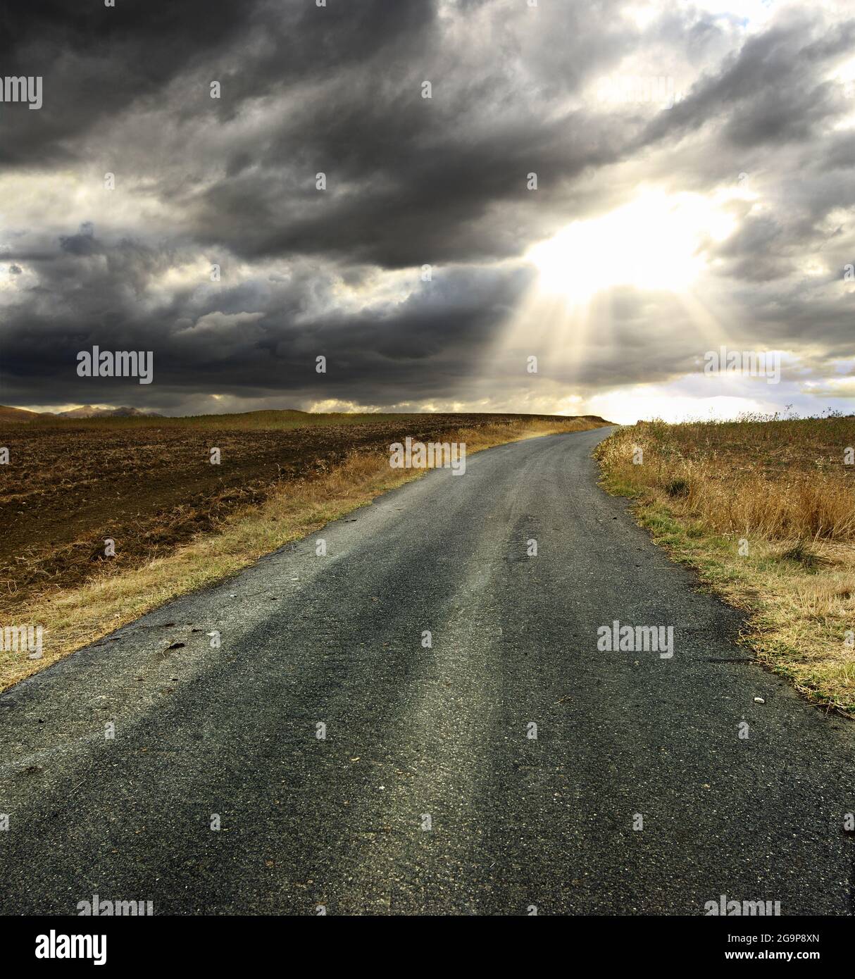 Storm clouds over asphalt hi-res stock photography and images - Alamy