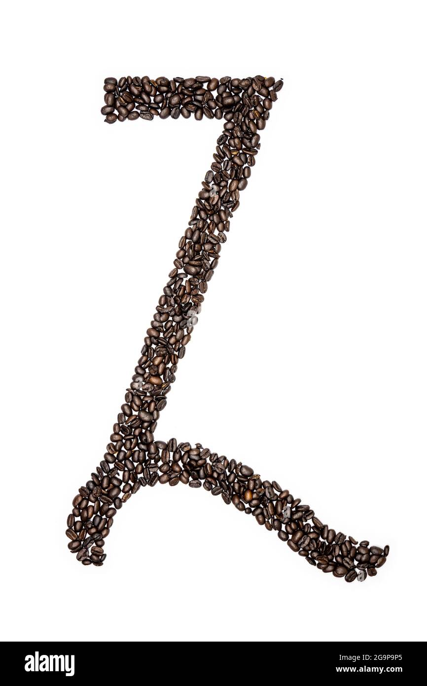 The Letter Z made from Coffee Beans Stock Photo - Alamy