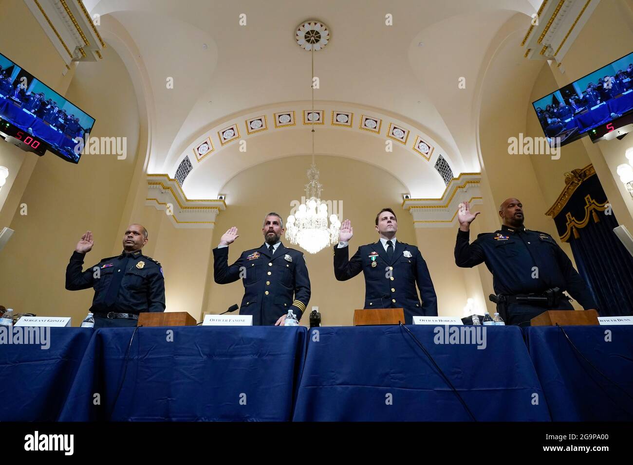 U.S. Capitol Police Sgt. Aquilino Gonell, from left, Washington ...