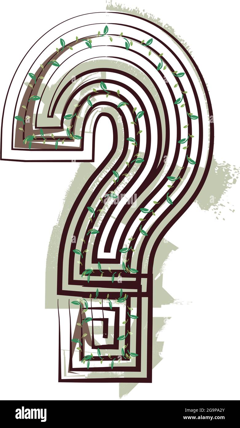 Question Mark Symbol Eco Logo Icon Design - Vector Illustration Stock ...