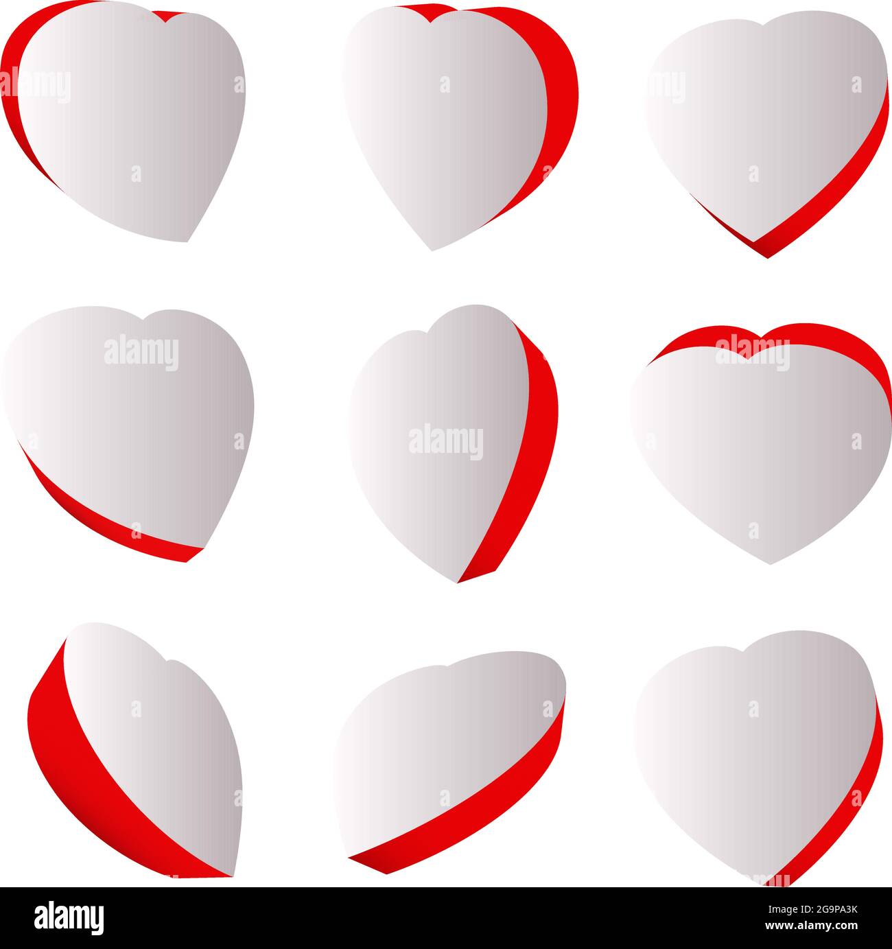 3d heart shape heart icon – stock vector illustration, clip-art ...