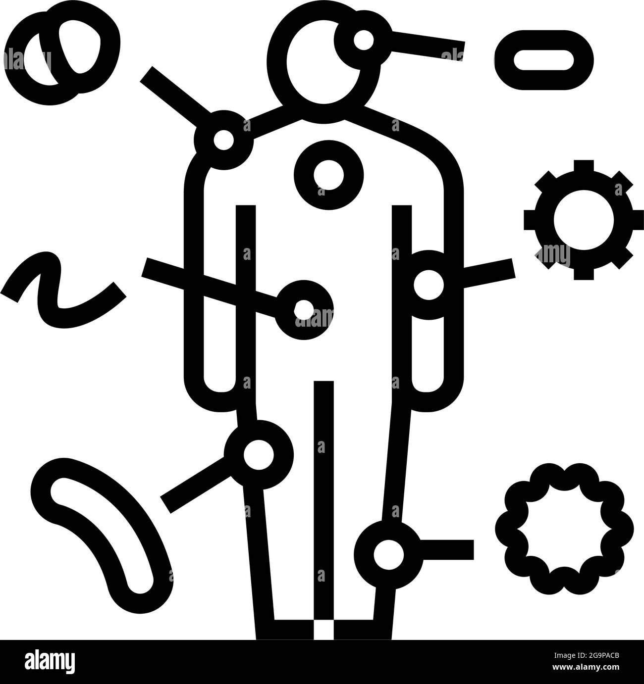 autoimmune disease line icon vector illustration Stock Vector Image ...