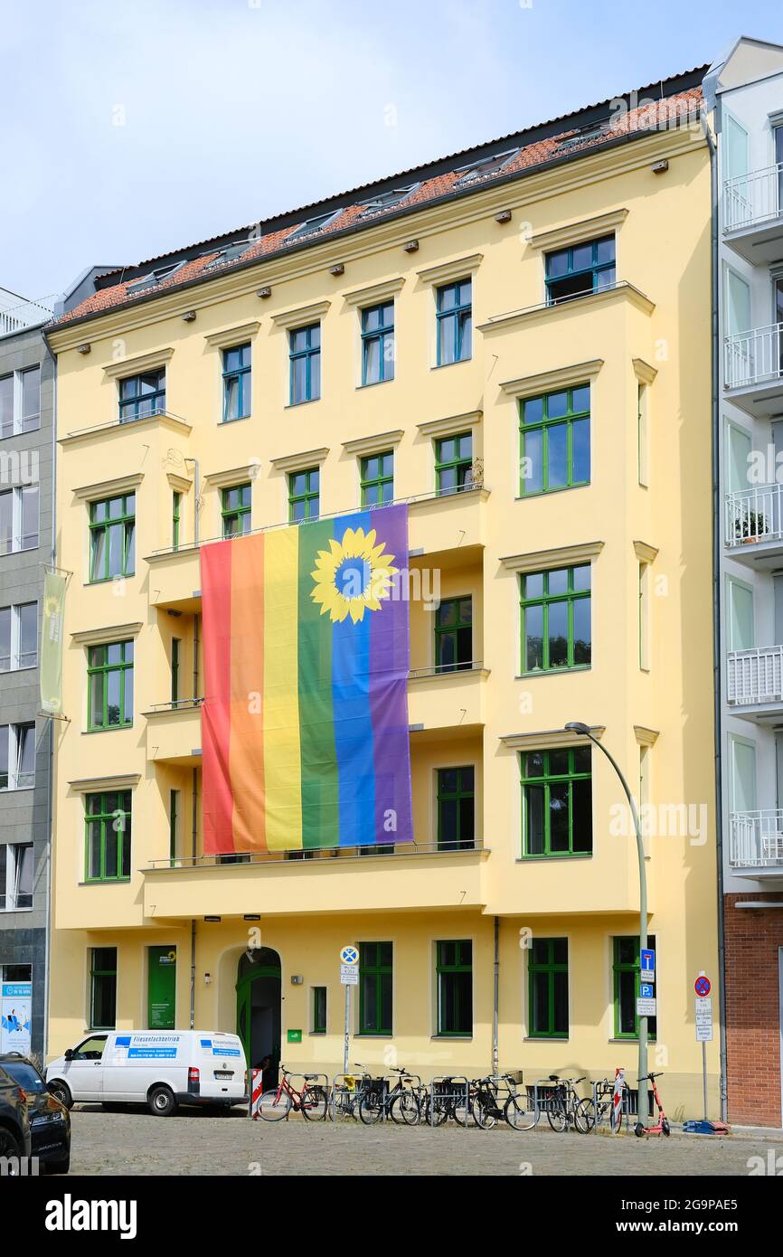 Berlin, Germany, July 14, 2021, party headquarters of the Green Party ...