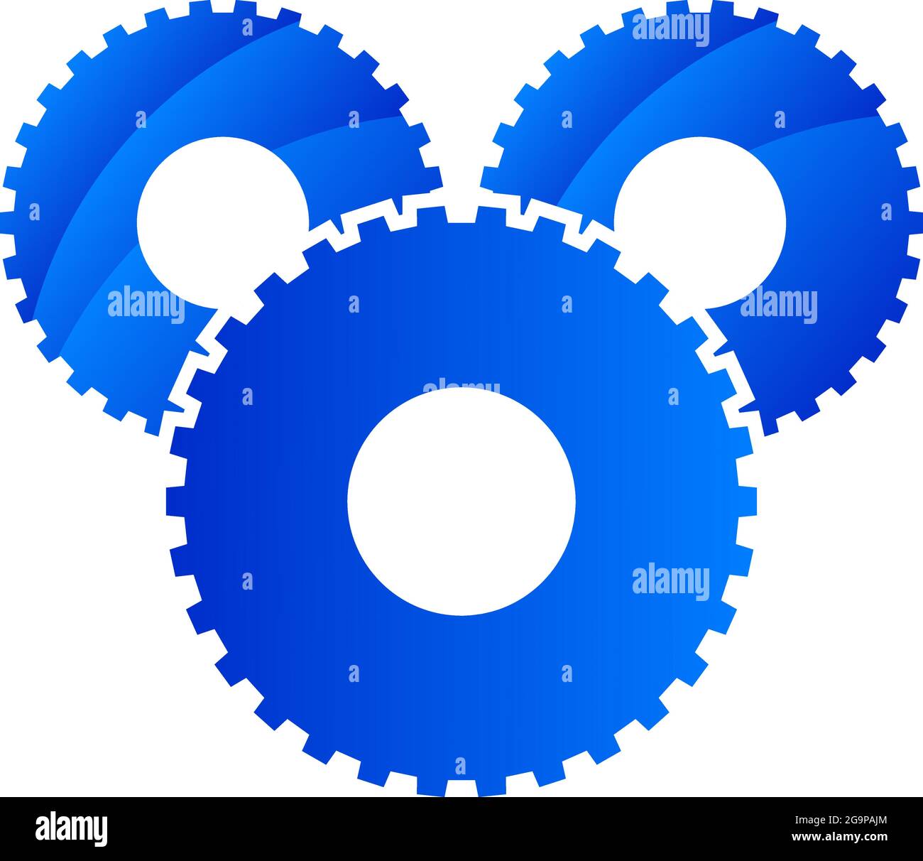 Gear, cogwheel, gear wheel, pinion colorful, vivid icon, symbol ...