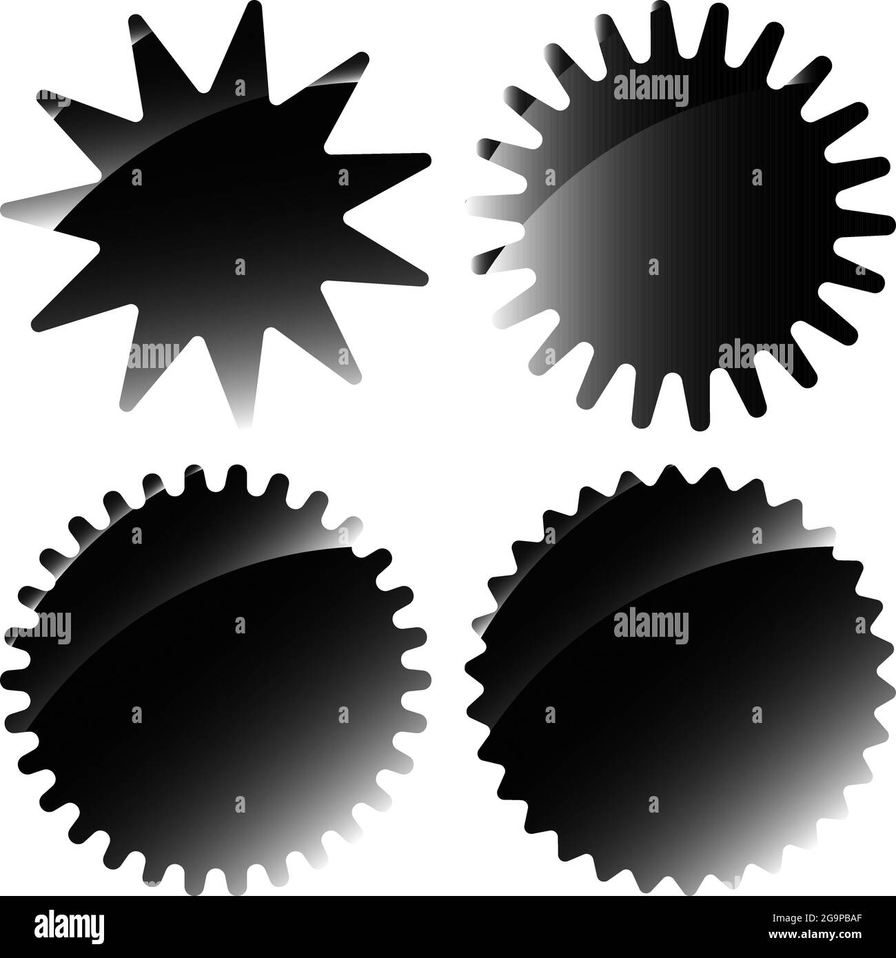 Cartoon starburst, sunburst. Price tag, price label, price flash icon ...