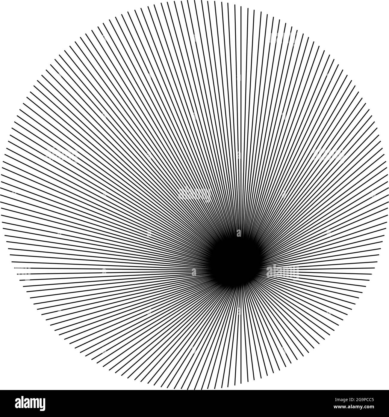 Abstract radial, radiating lines, stripes. Burst lines. Converging ...