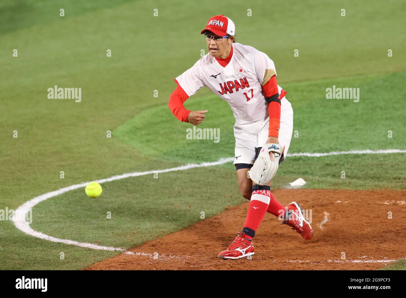 Kanagawa, Japan. 27th July, 2021. Yukiko Ueno (JPN) Softball : Final ...