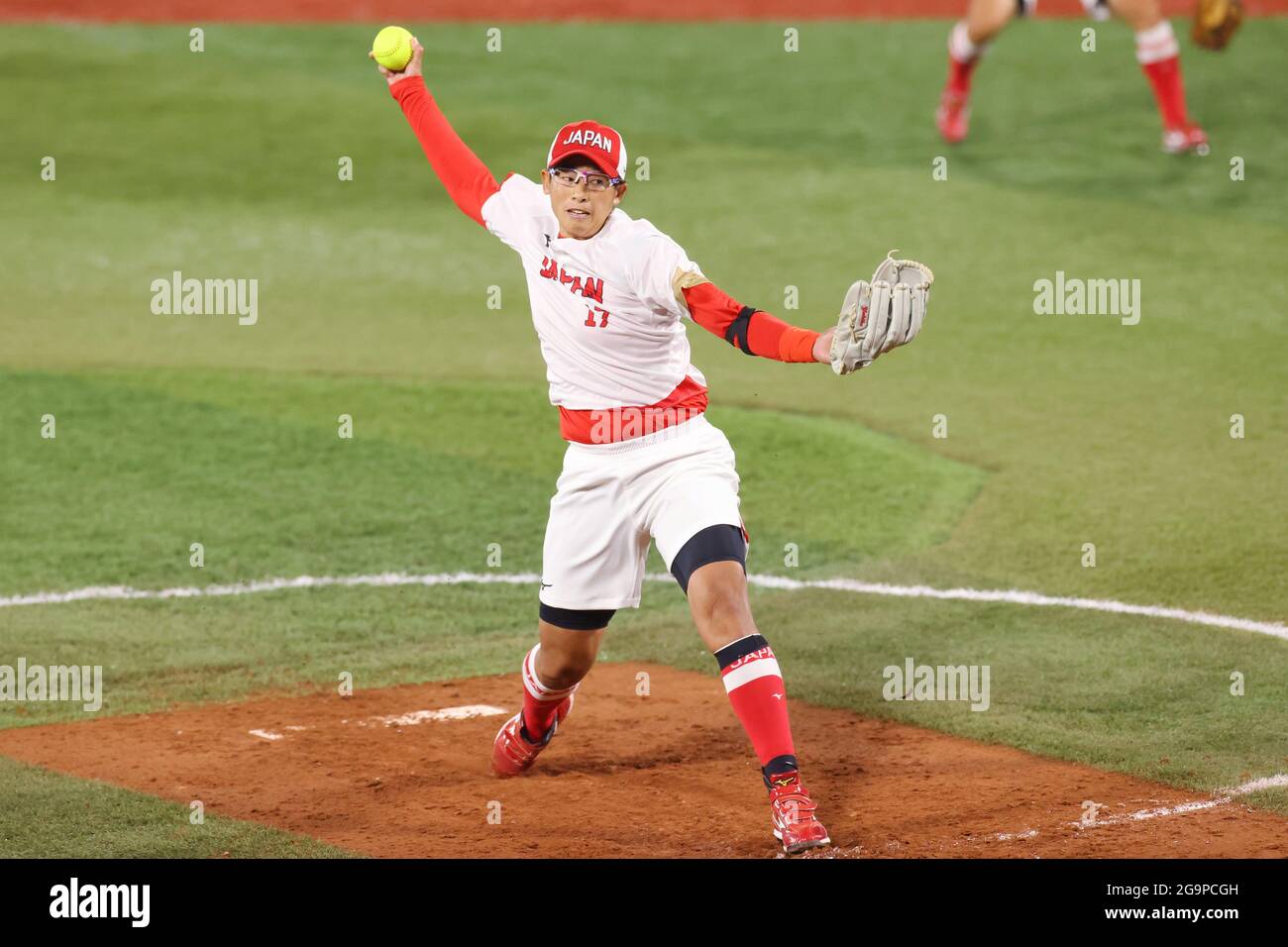 Kanagawa, Japan. 27th July, 2021. Yukiko Ueno (JPN) Softball : Final ...