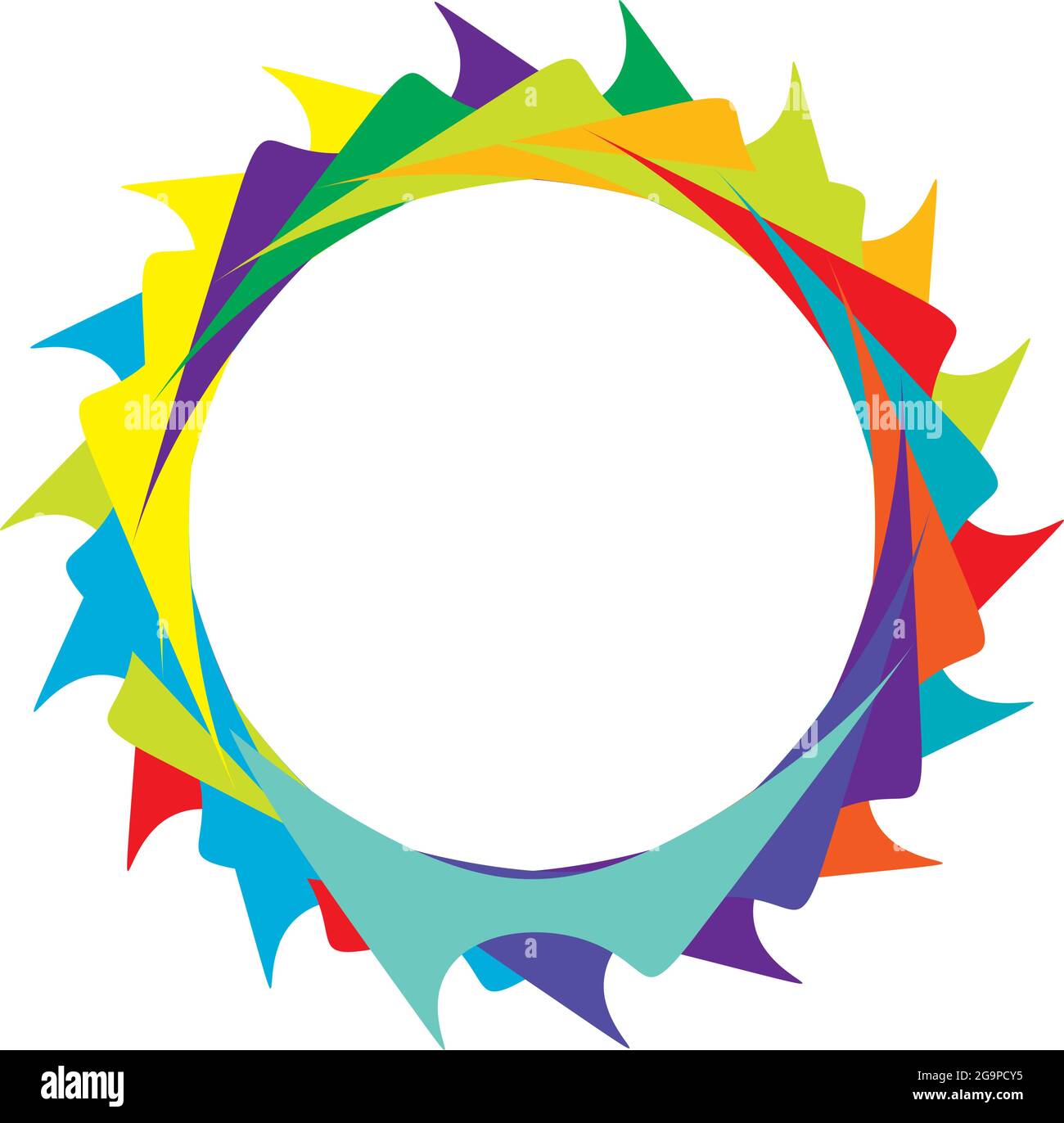 Colorful geometric mandala. Abstract motif element – stock vector ...