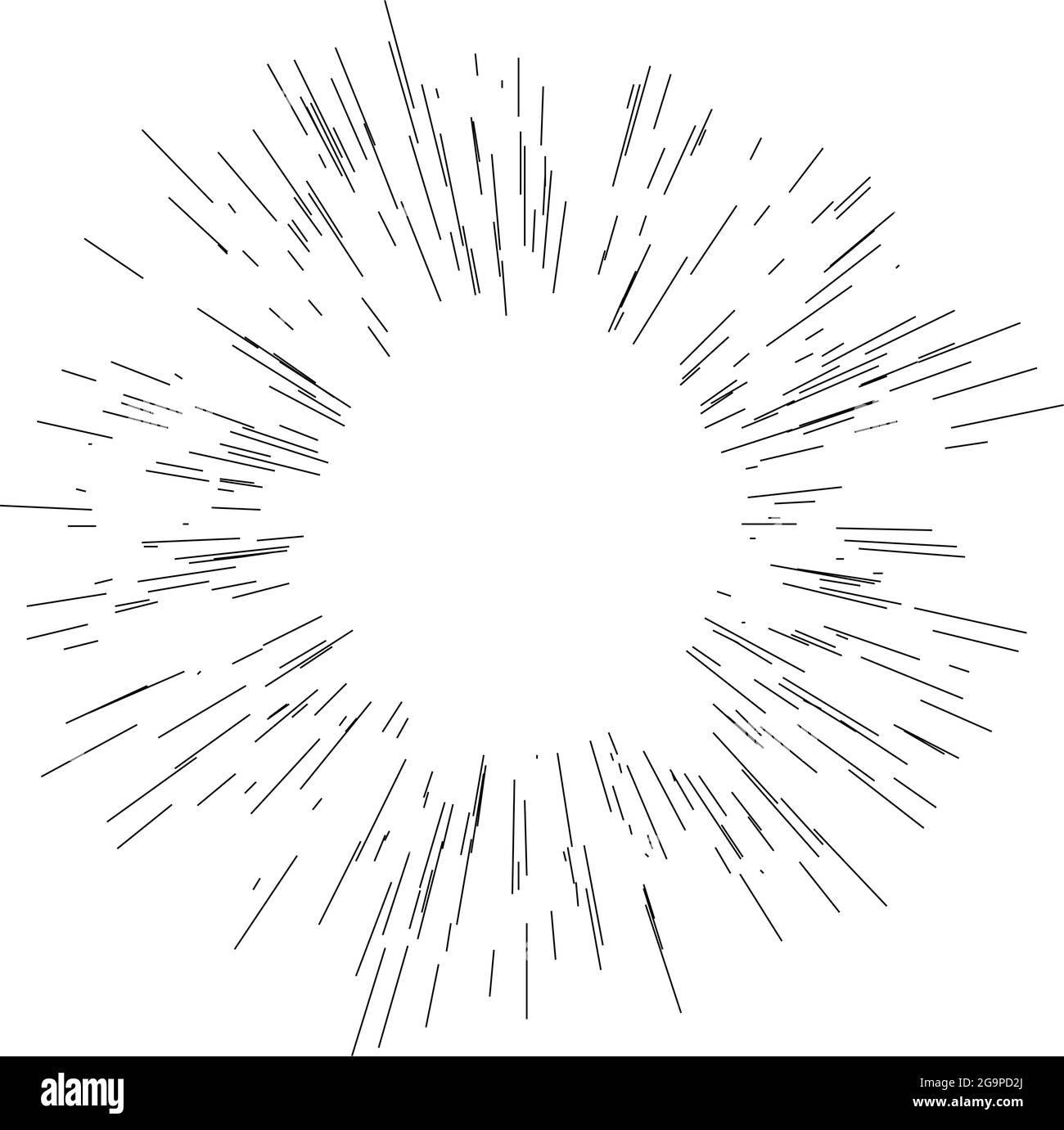 Abstract radial, radiating lines, stripes. Burst lines. Converging ...