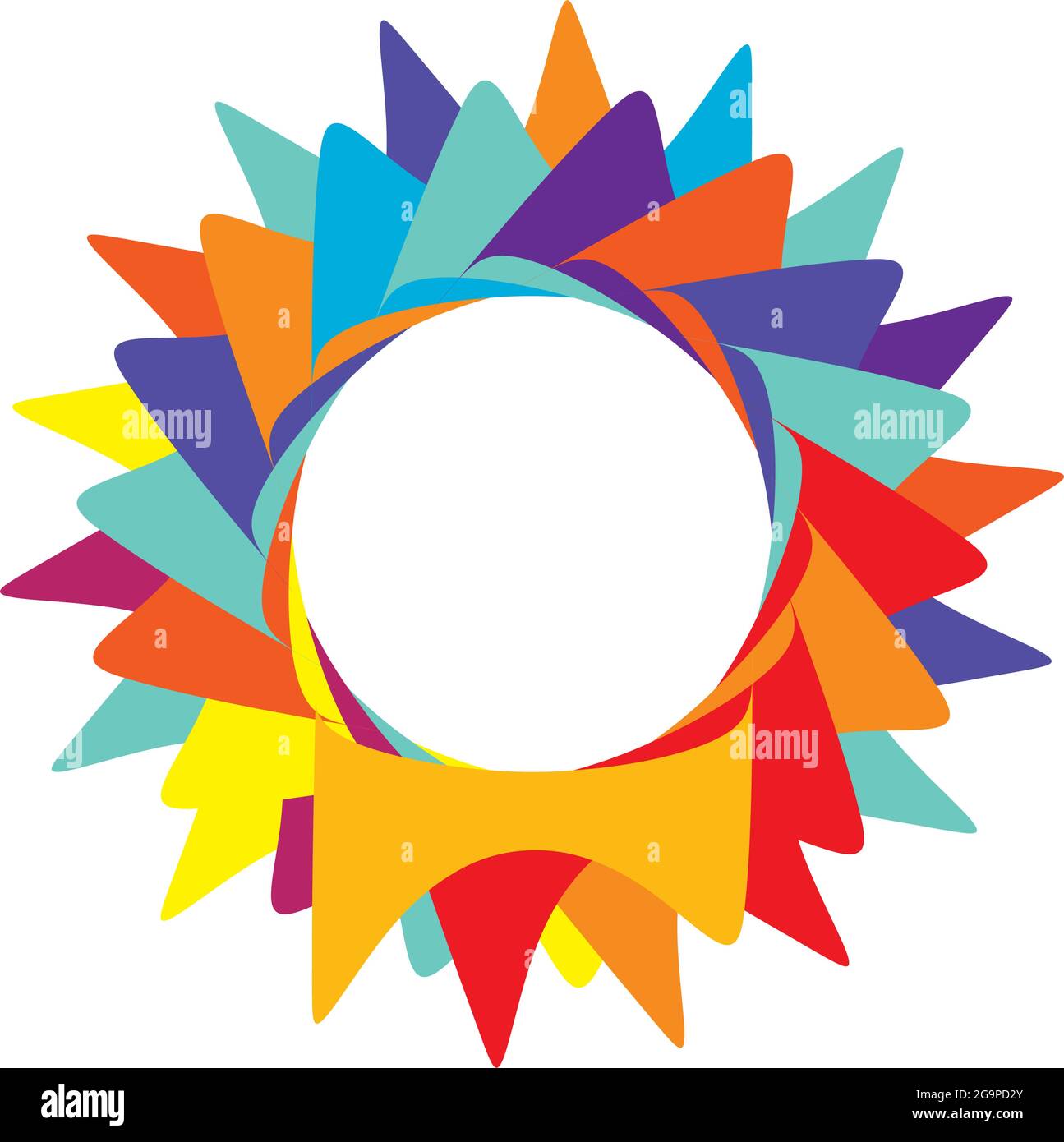 Colorful geometric mandala. Abstract motif element – stock vector ...