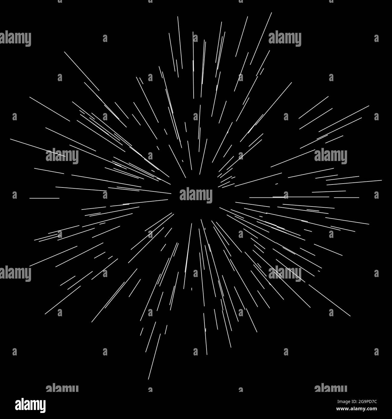 Abstract radial, radiating lines, stripes. Burst lines. Converging ...