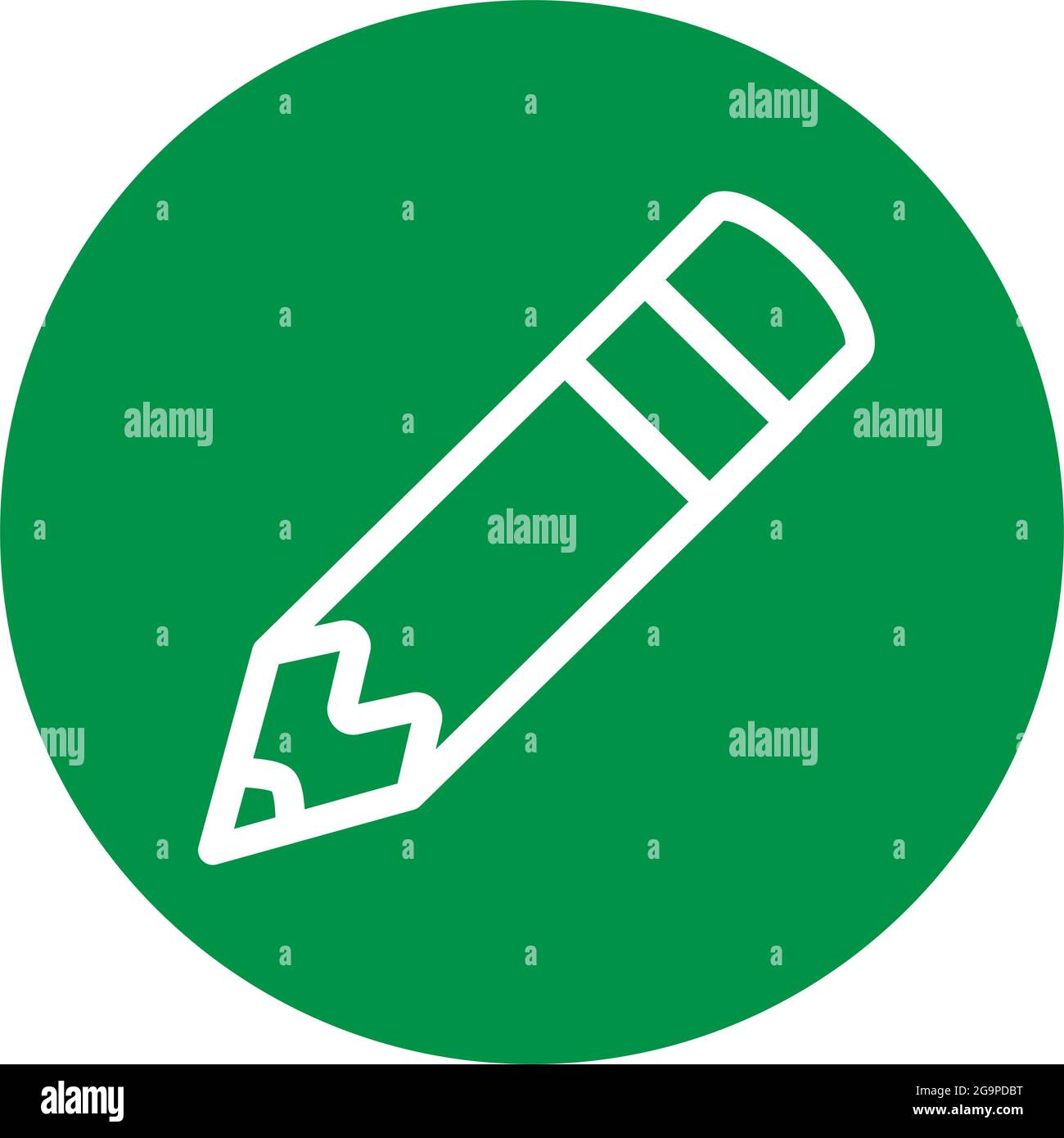 Pencil icon, symbol design element – stock vector illustration, clip ...