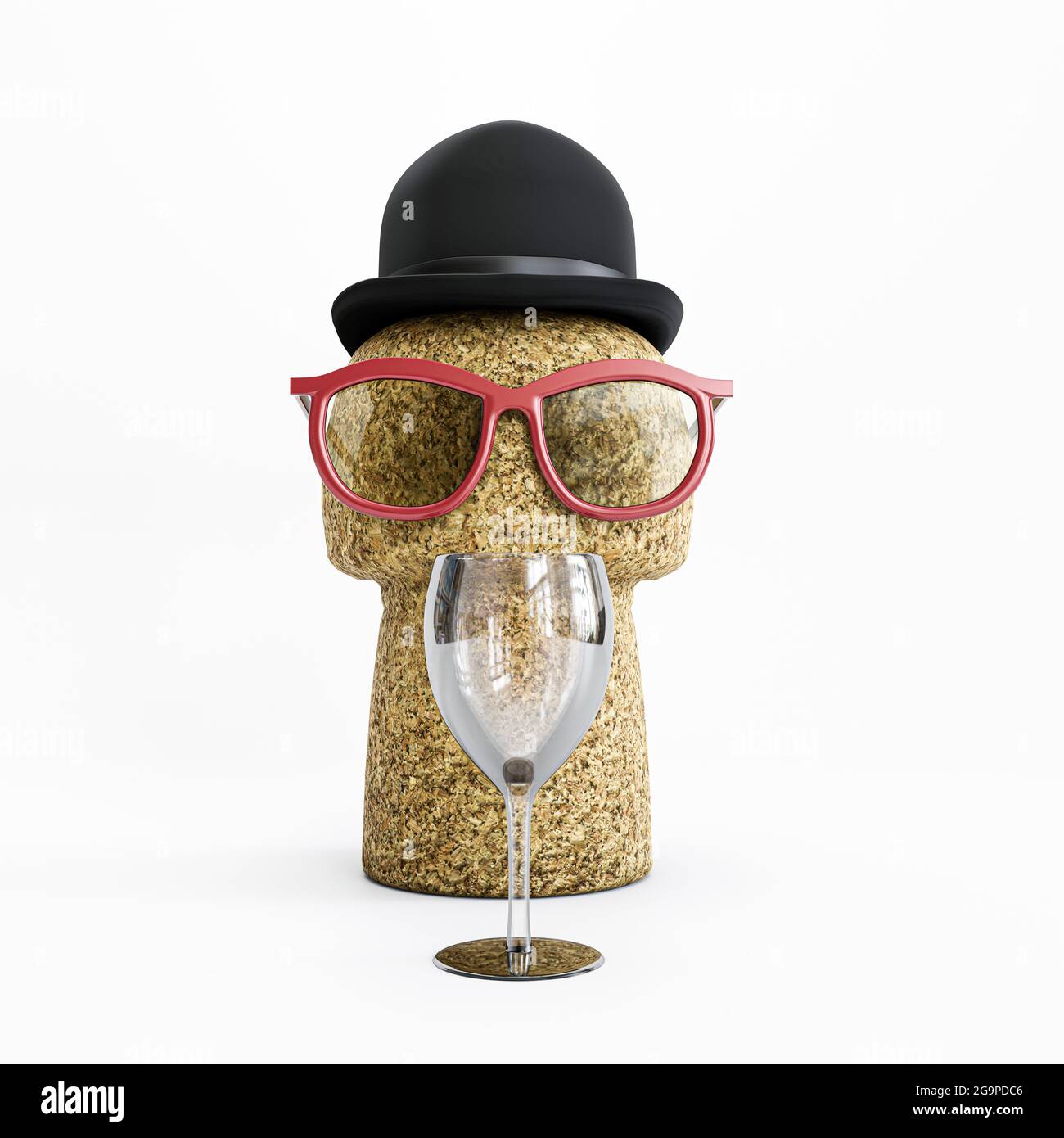 cork cap isolated on white background 3d illustration Stock Photo - Alamy