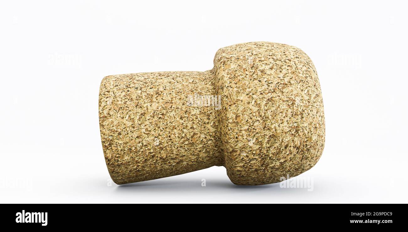cork cap isolated on white background 3d illustration Stock Photo - Alamy