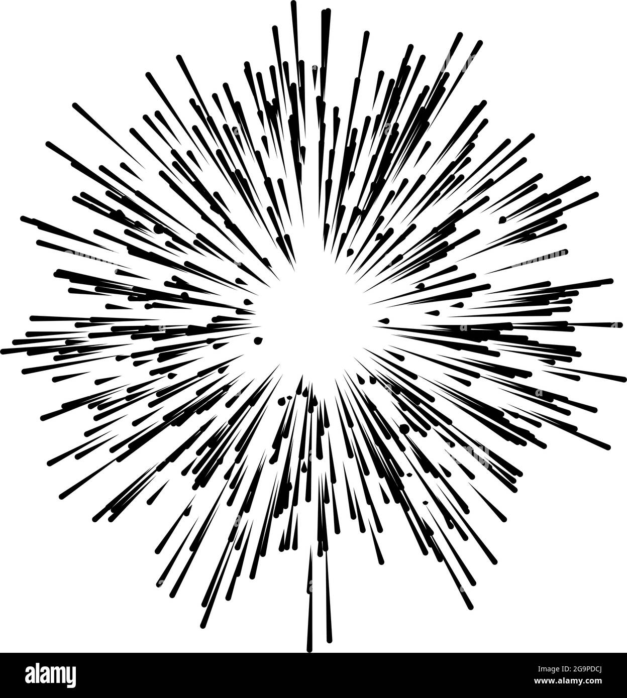 Abstract radial, radiating lines, stripes. Burst lines. Converging ...