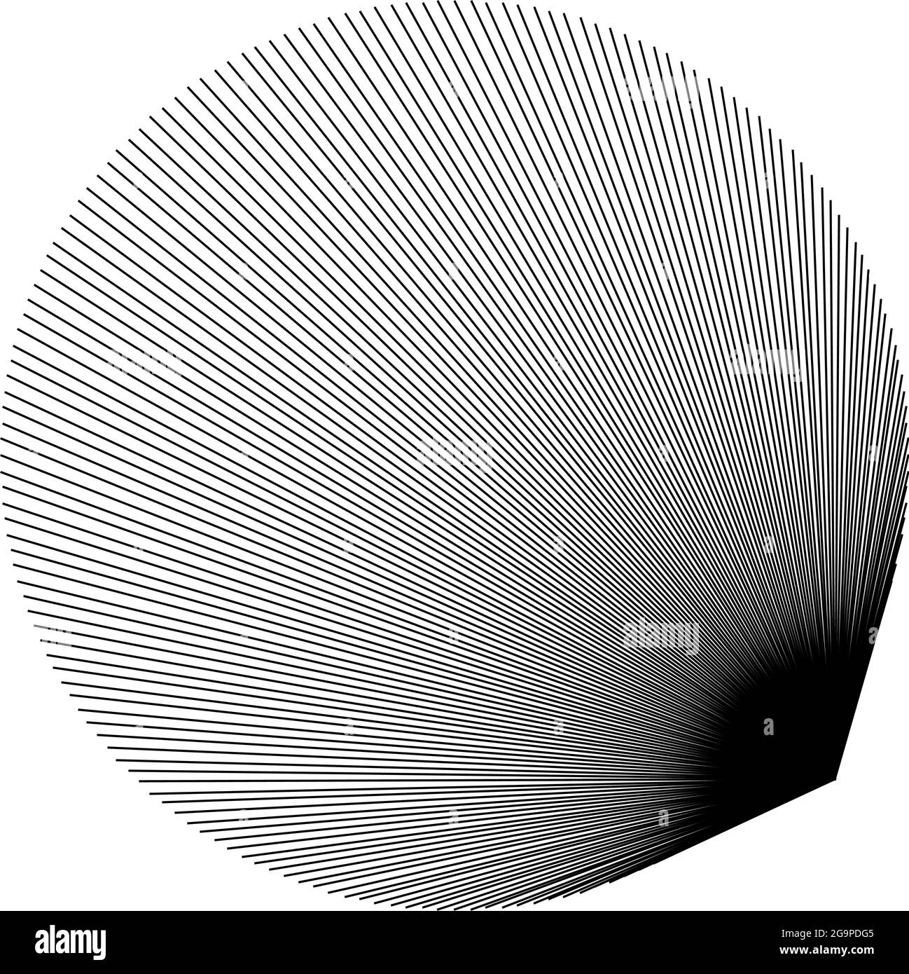 Abstract radial, radiating lines, stripes. Burst lines. Converging ...