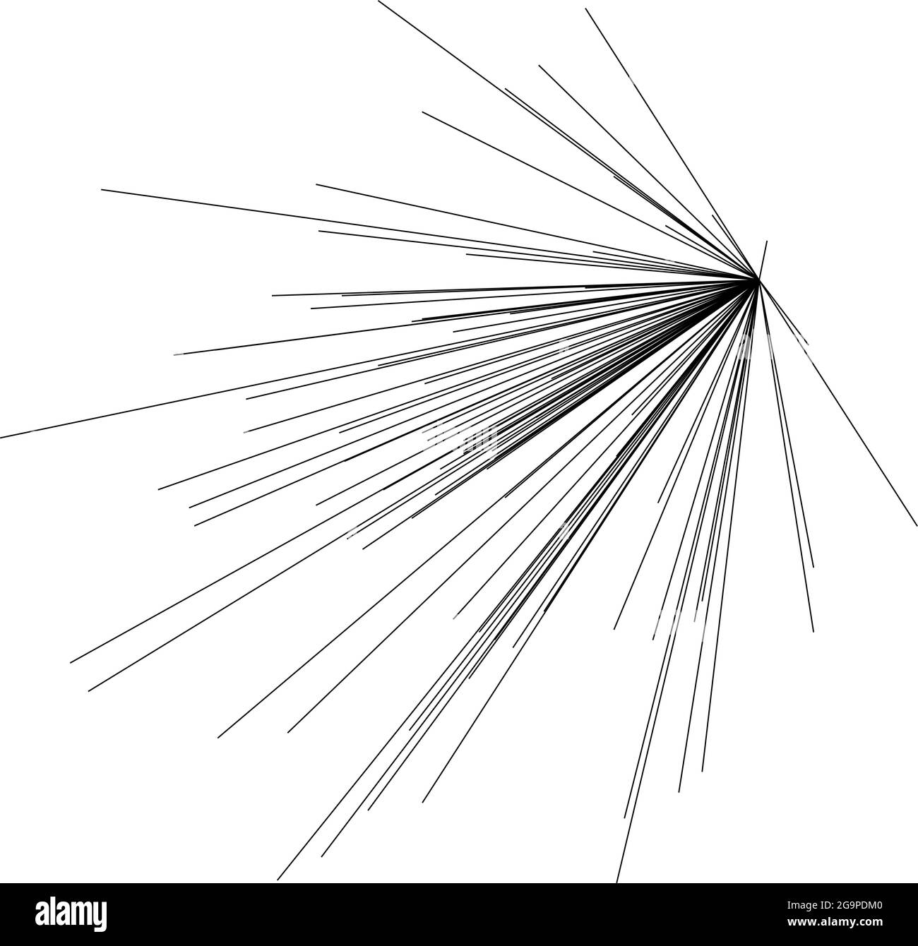 Abstract radial, radiating lines, stripes. Burst lines. Converging ...