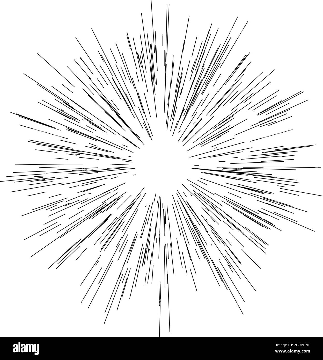 Abstract radial, radiating lines, stripes. Burst lines. Converging ...