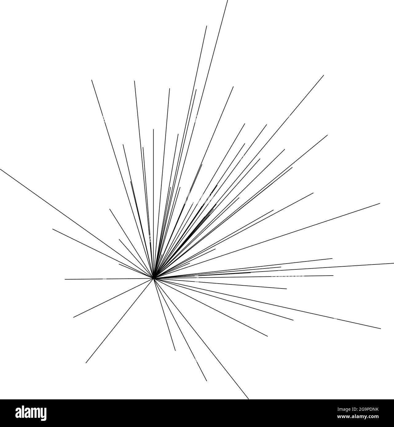 Abstract radial, radiating lines, stripes. Burst lines. Converging ...